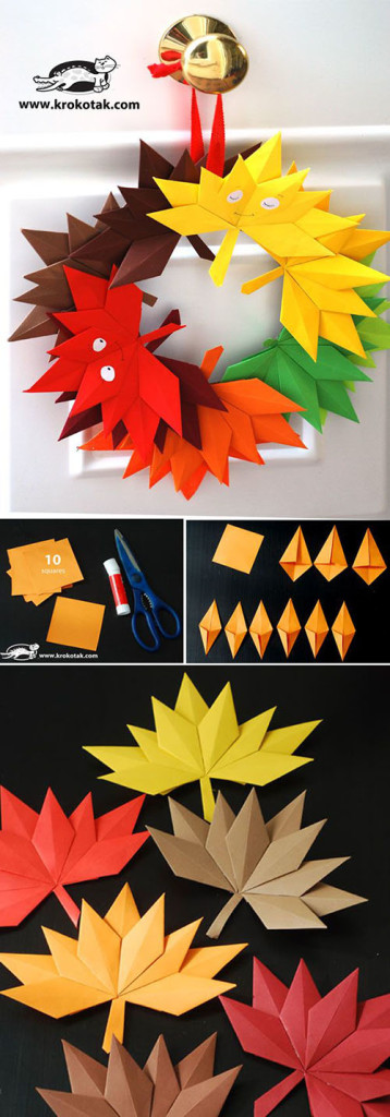 DIY beautiful autumn paper leaves | Useful Tutorials
